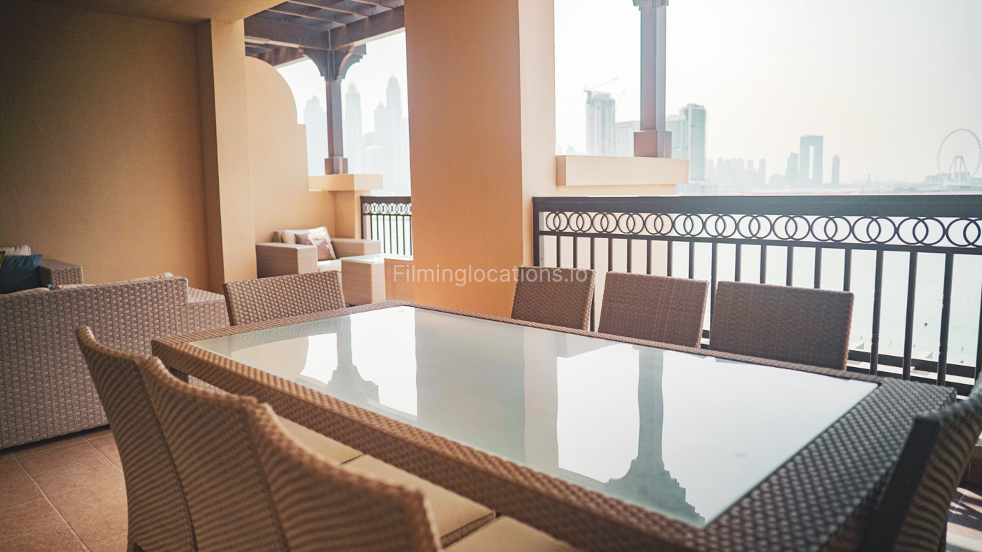 Beautiful Terrace with Dubai Eye View | Filming Locations