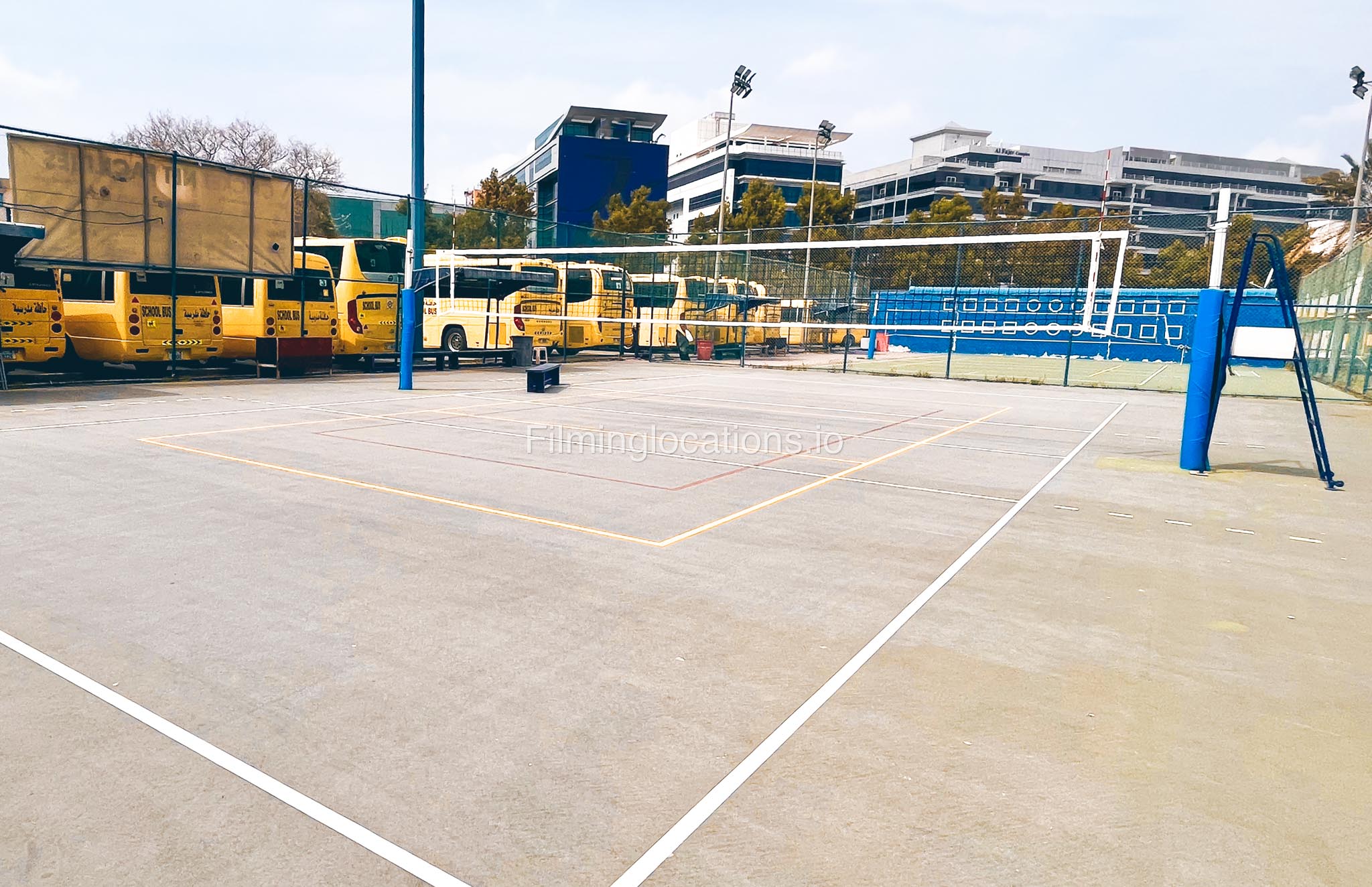 Vast Volleyball Court Nearby Karama and Dubai Frame | Filming Locations